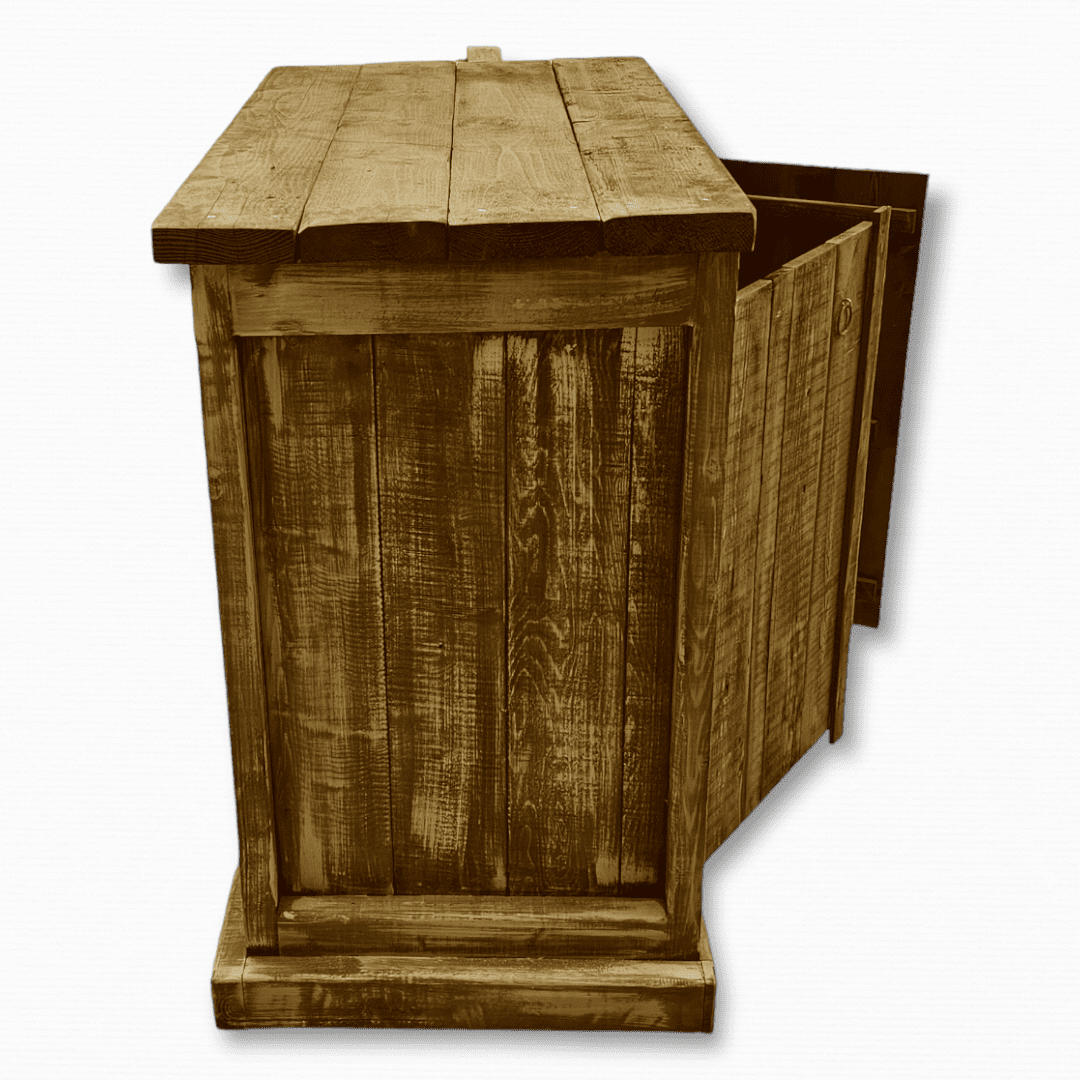 Karşılama Bankosu (Doğal Ahşap) - Retro Wooden l Ev ve Cafe Dekorasyon